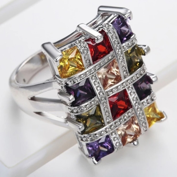 Jewelry | Colorful Gemstone Ring | Poshmark